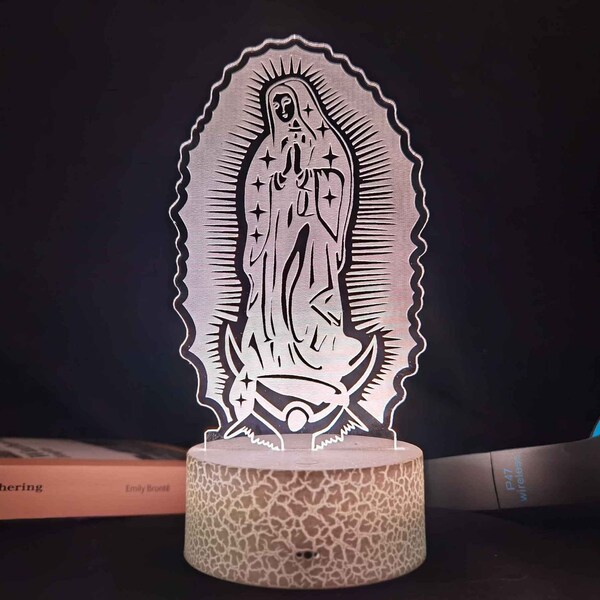 The Virgin Mary Night Light - Etsy