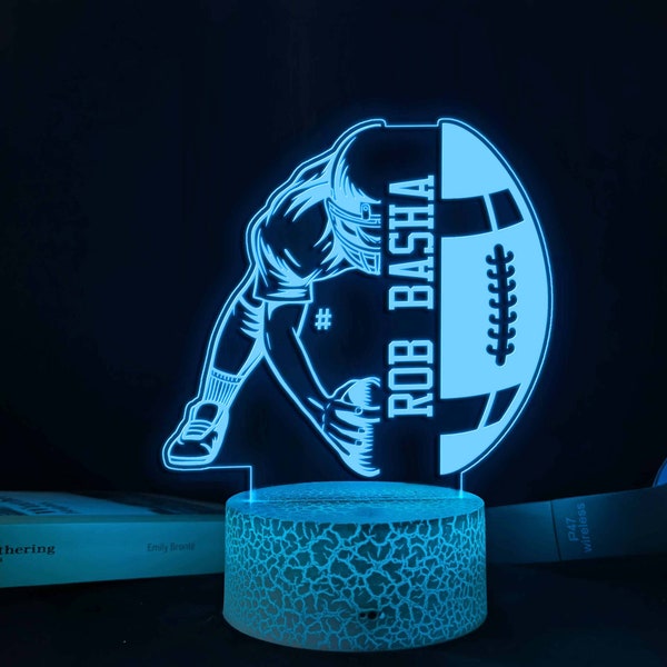 Football Night Light - Etsy