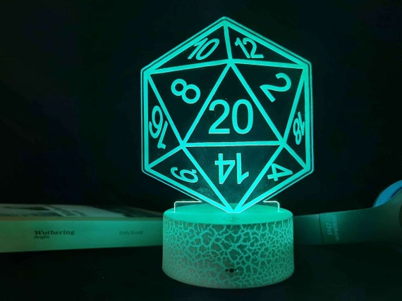 Glass Art D20 Nightlight Blue Art & Collectibles etna.com.pe