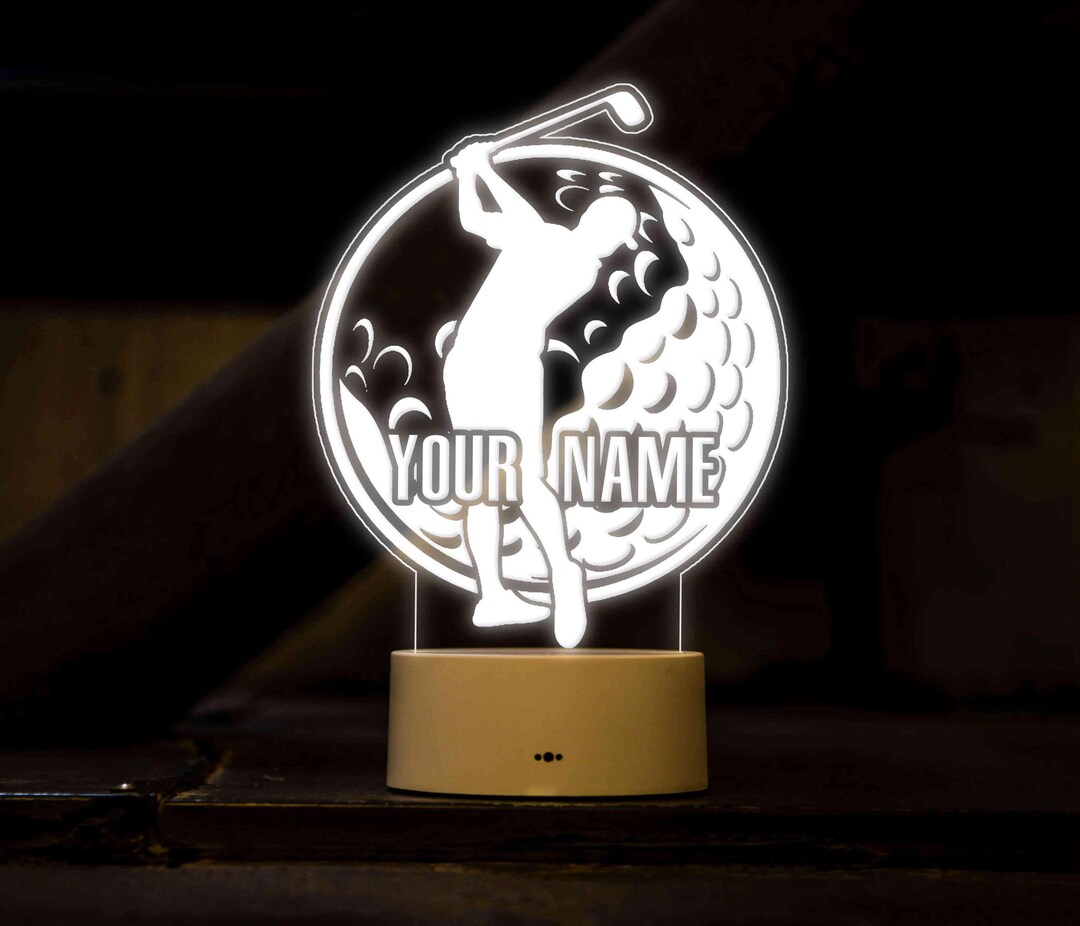 Golf Player Night Light, Golfer Light Up, LED Night Lamp, Golf Club ...