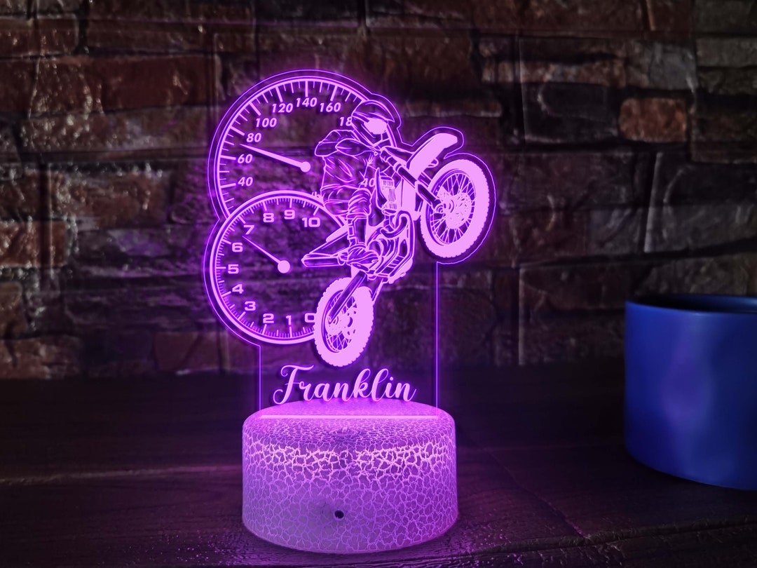 Motocross Rider Night Lights, Children Bedroom Decor, Night Light Boys ...