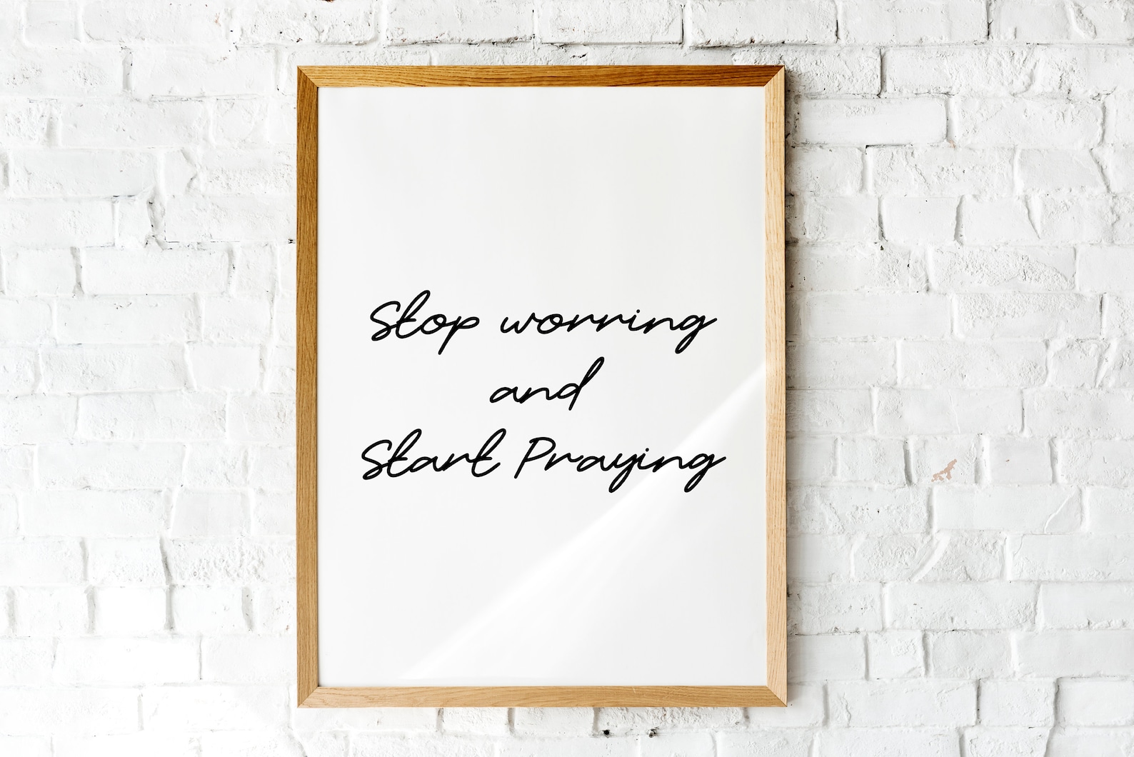 Stop Worrying and Start Praying, Printable Wall Art, Bedroom Wall Art ...