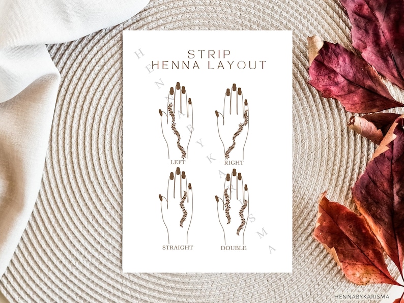 Henna Layout Guide for Freestyle, Mandala, Strip, Printable Templates ...
