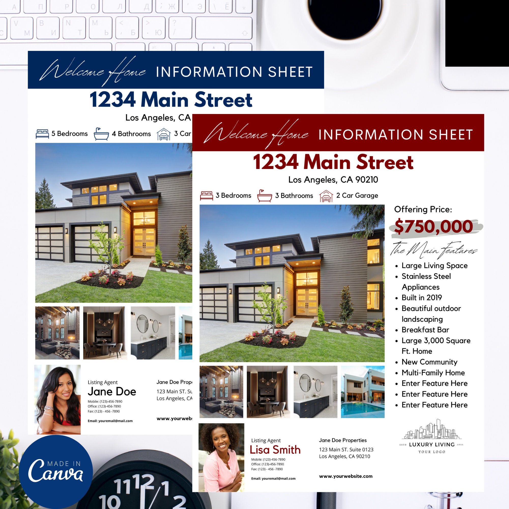Real Estate Information Sheet Customizable Template | Editable ...