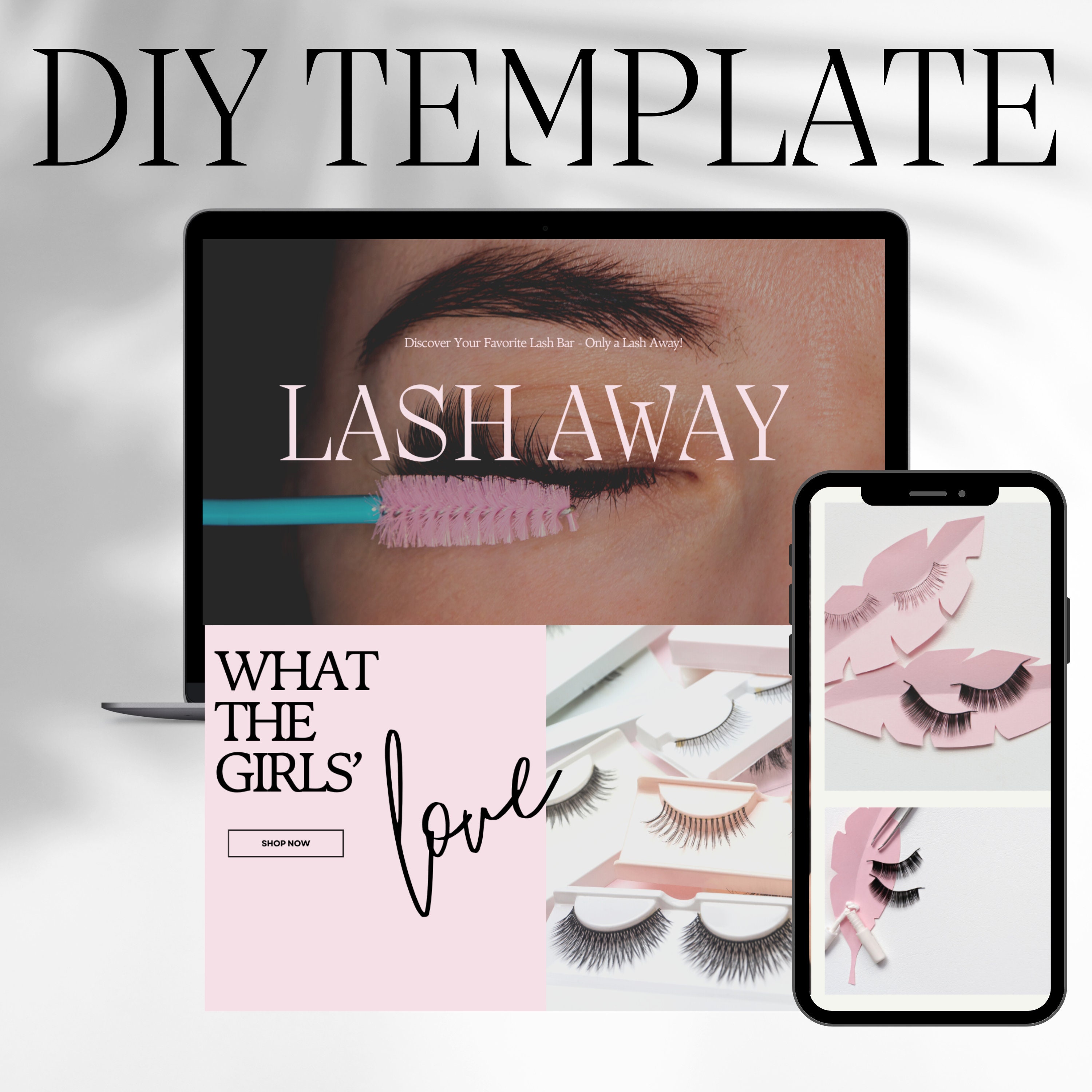Pre-made Banner Website Templates Step-by-step Guide Designed for Lash ...
