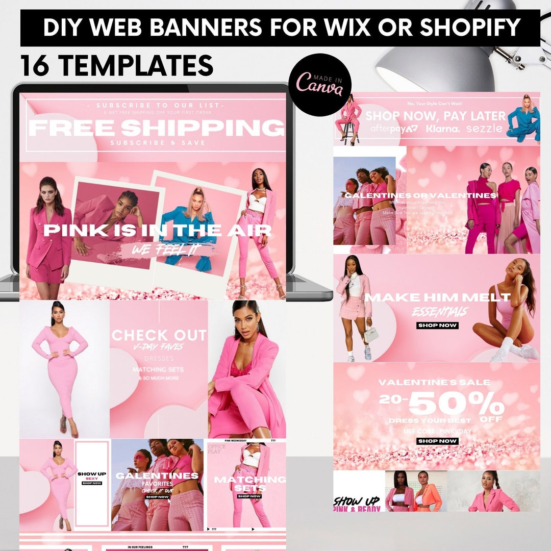 WIX or Shopify Theme Pre-made Banner Templates | Step-by-step Guide ...