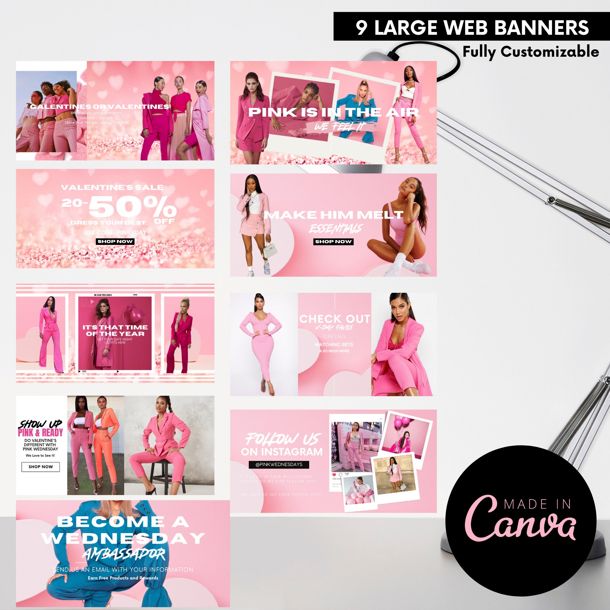 WIX or Shopify Theme Pre-made Banner Templates Step-by-step - Etsy