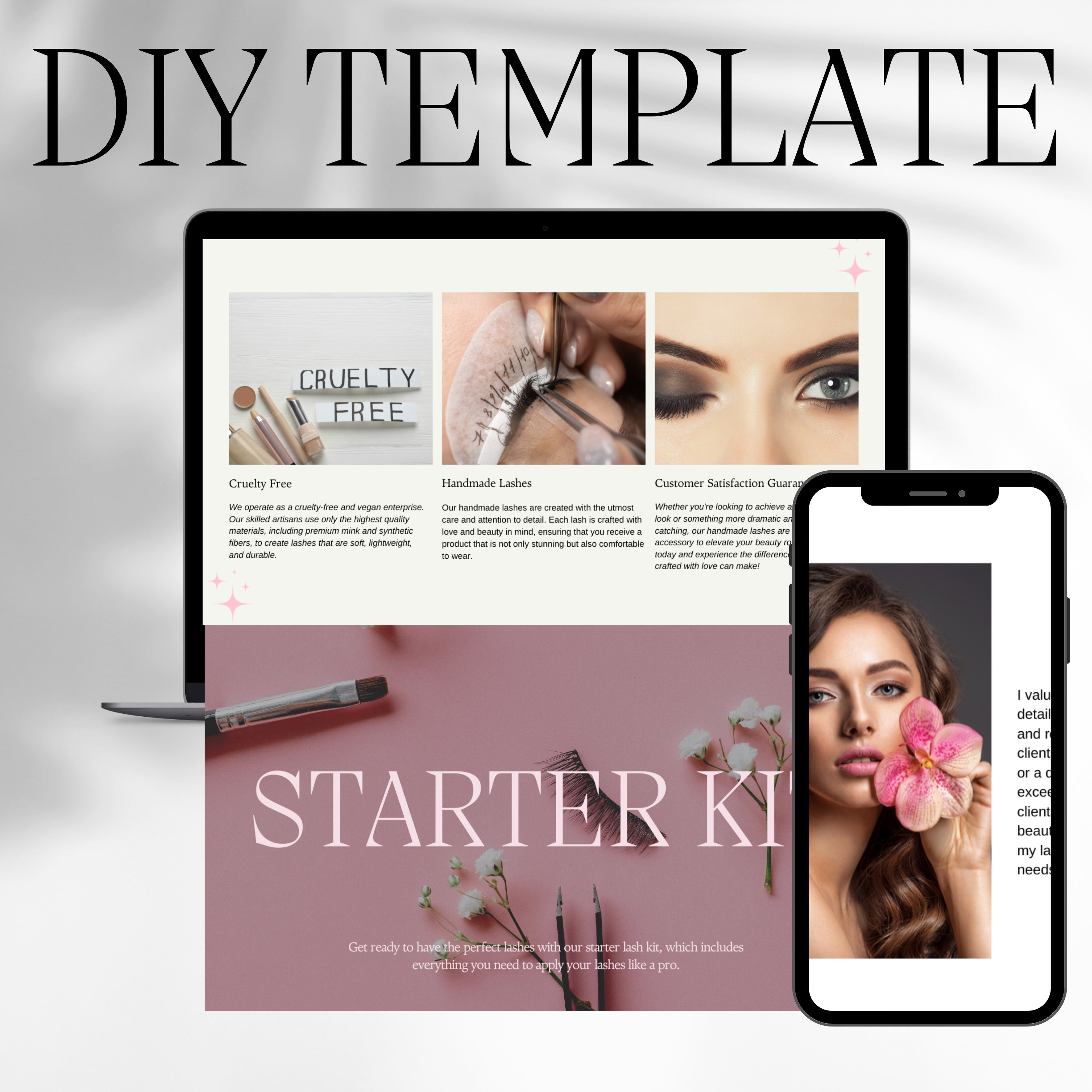 Pre-made Banner Website Templates Step-by-step Guide Designed for Lash ...