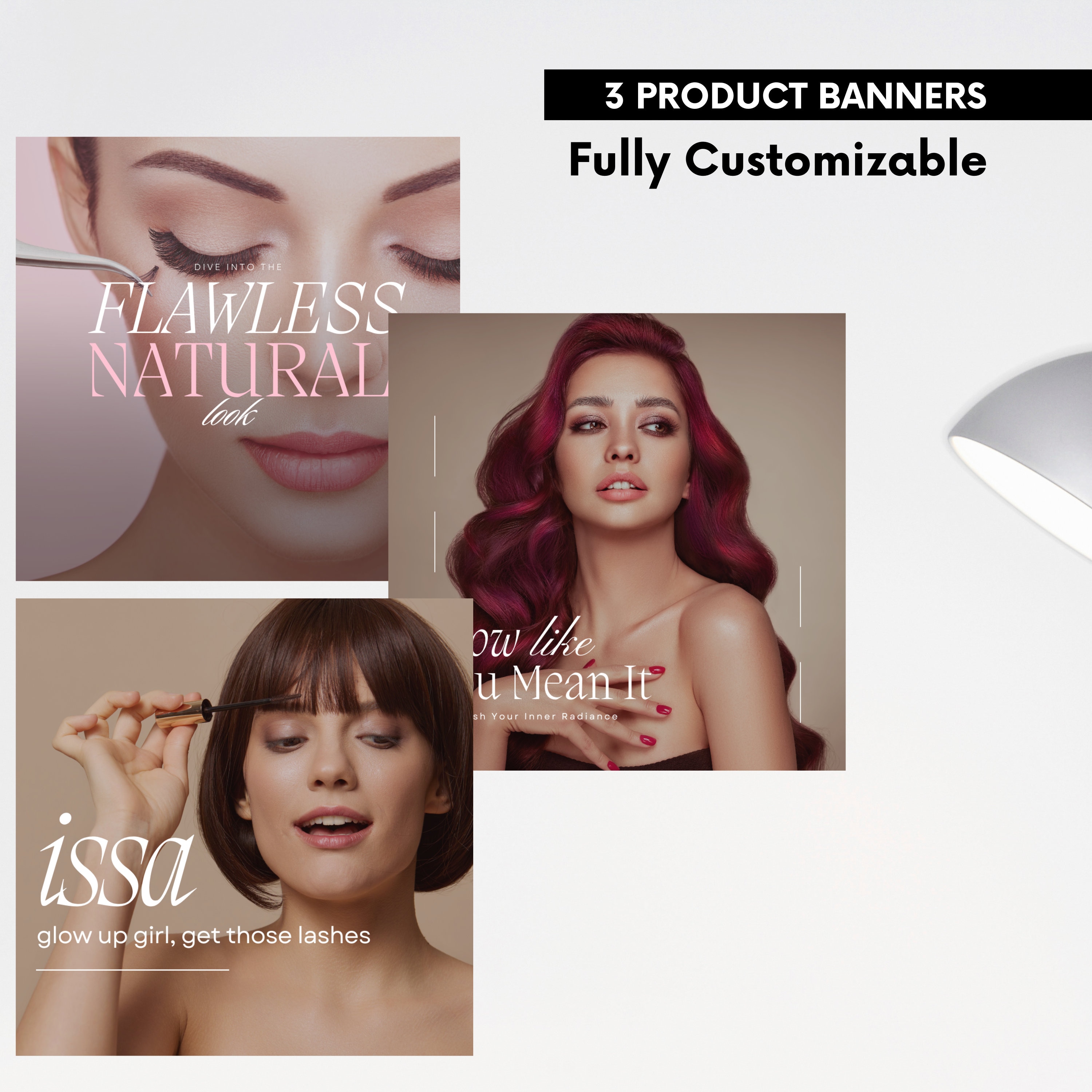 Pre-made Banner Website Templates Step-by-step Guide Designed for Lash ...