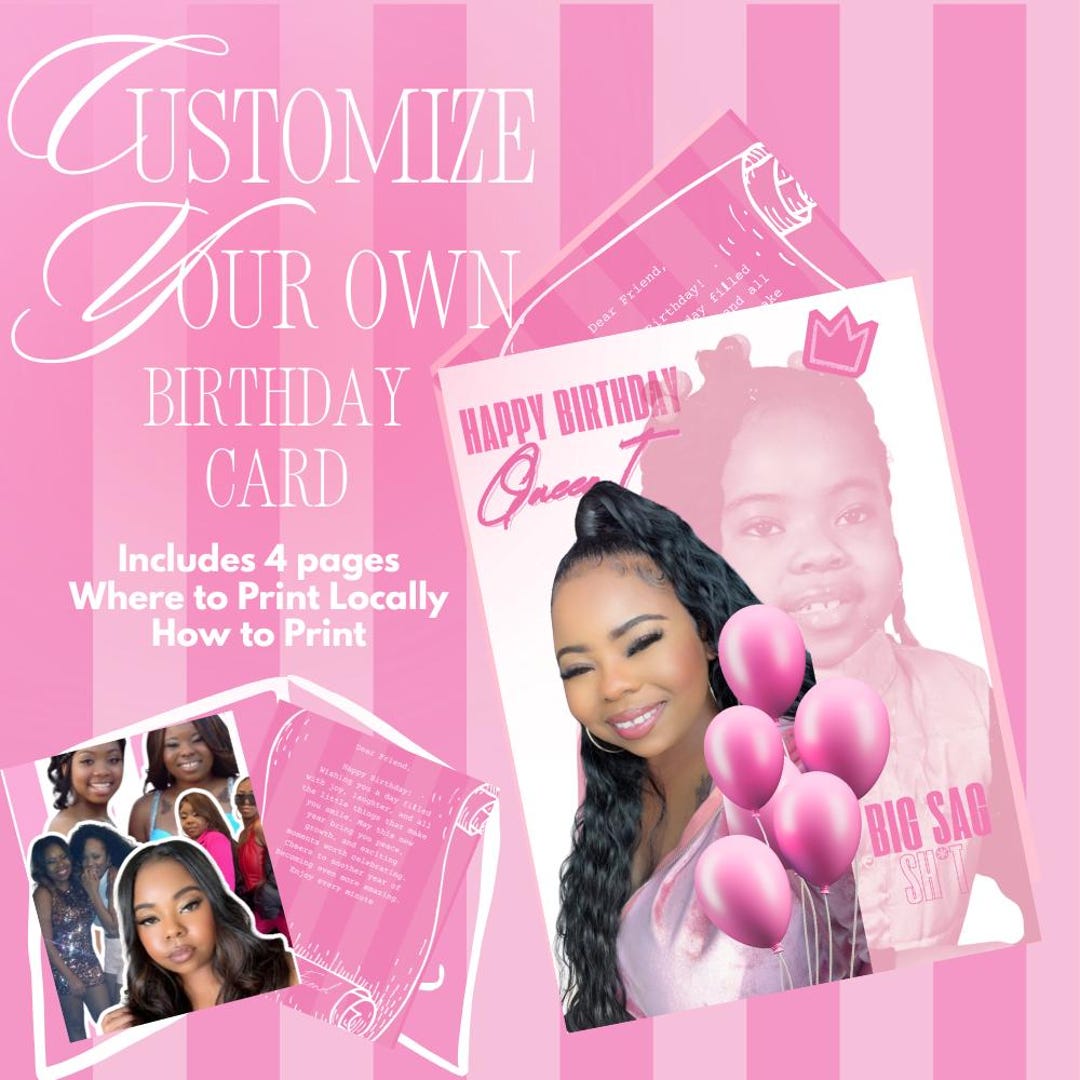 5x7 Birthday Card Printable | Digital Download | Perfect for Friends ...