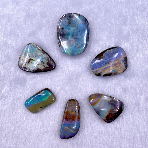 Stunning Pastel Coloured Boulder Opals All Natural Australian - Etsy