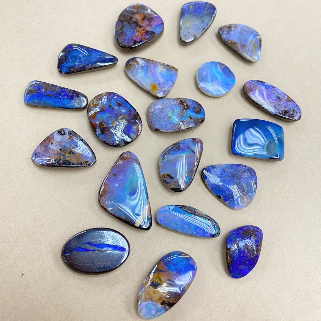 Petite Purple Boulder Opals, Australian Opals, Opal for Rings - Etsy