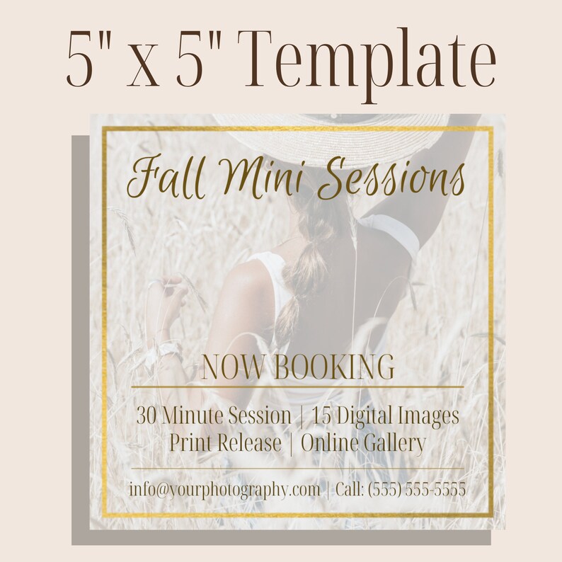 Editable Fall Minis Fall Mini Session Template Photography | Etsy