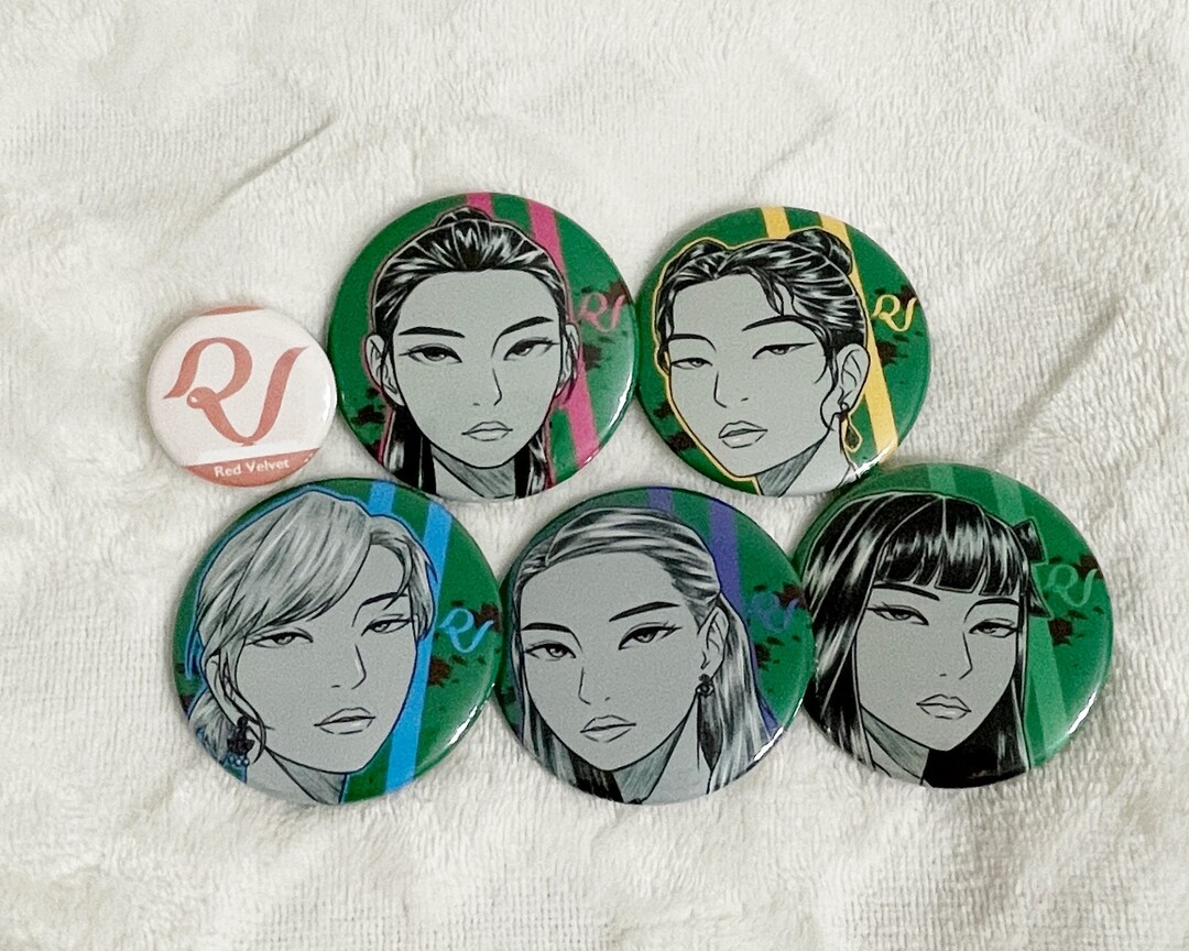 Kpop Red Velvet 2 Inch Button Set With Lightstick 1 Inch Button - Etsy