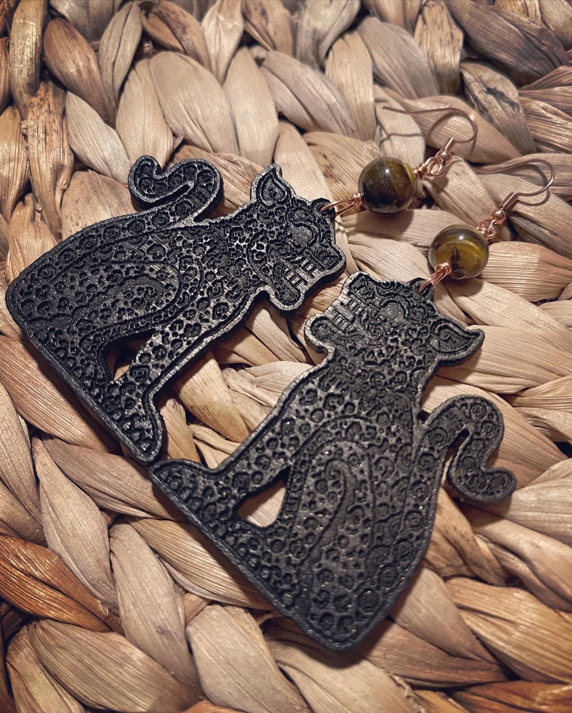 Black Ozelotl jaguar - Etsy