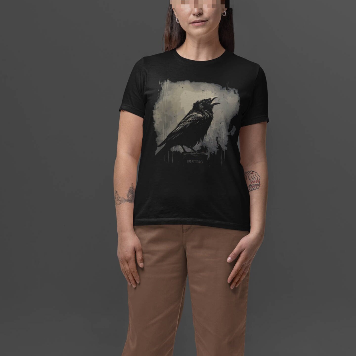 Camiseta de cuervo gótico Cuervo gótico Cuervos vikingos místicos Malas ...