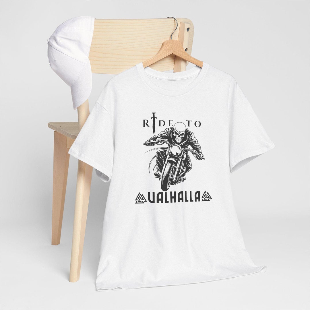 Ride to Valhalla, Motorcycle Shirt, Gift Idea for Motorcyclists and ...