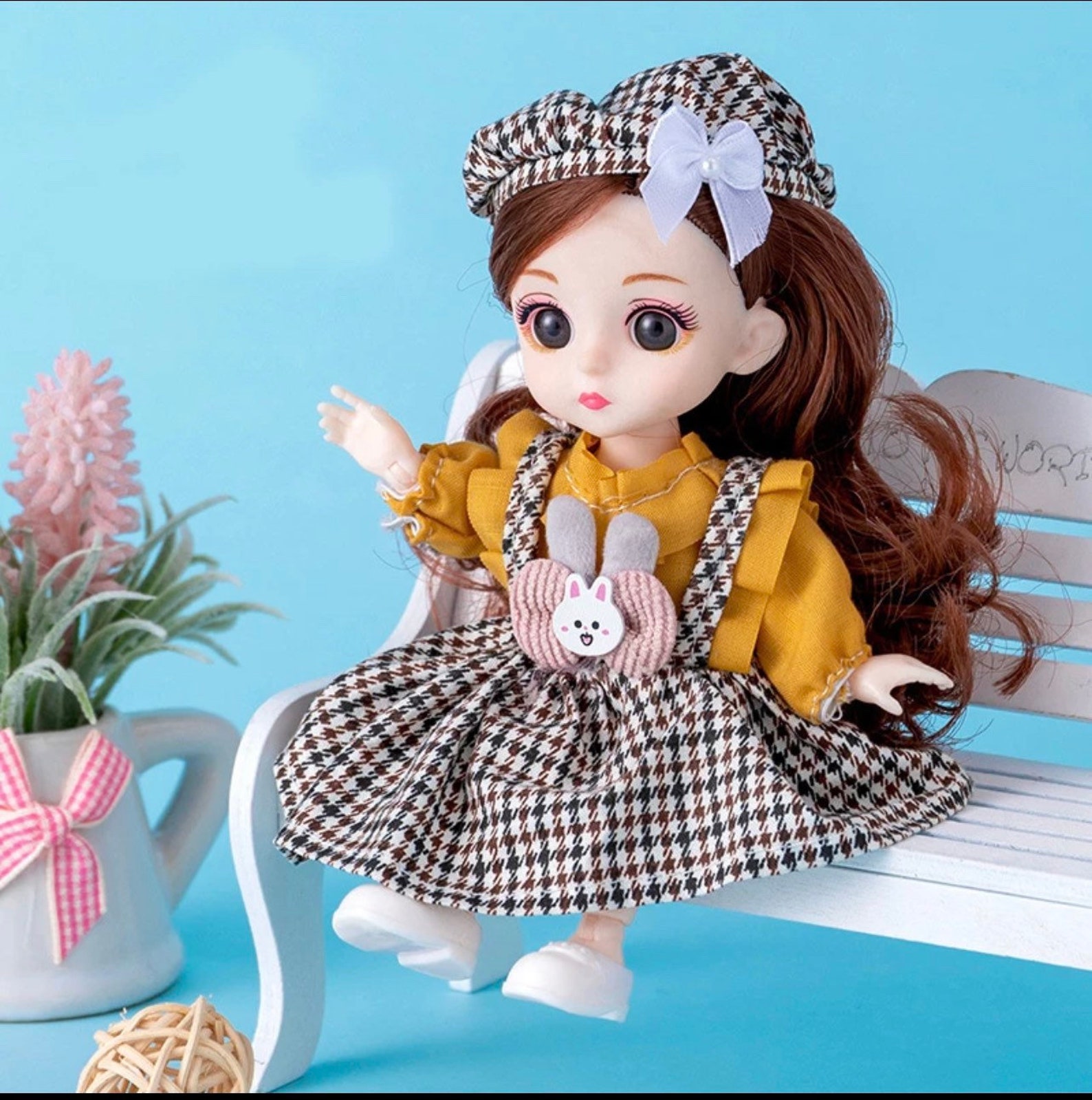 Premium Girl Toy BJD Mini Doll 13 Movable Joint 3D Big Eye - Etsy