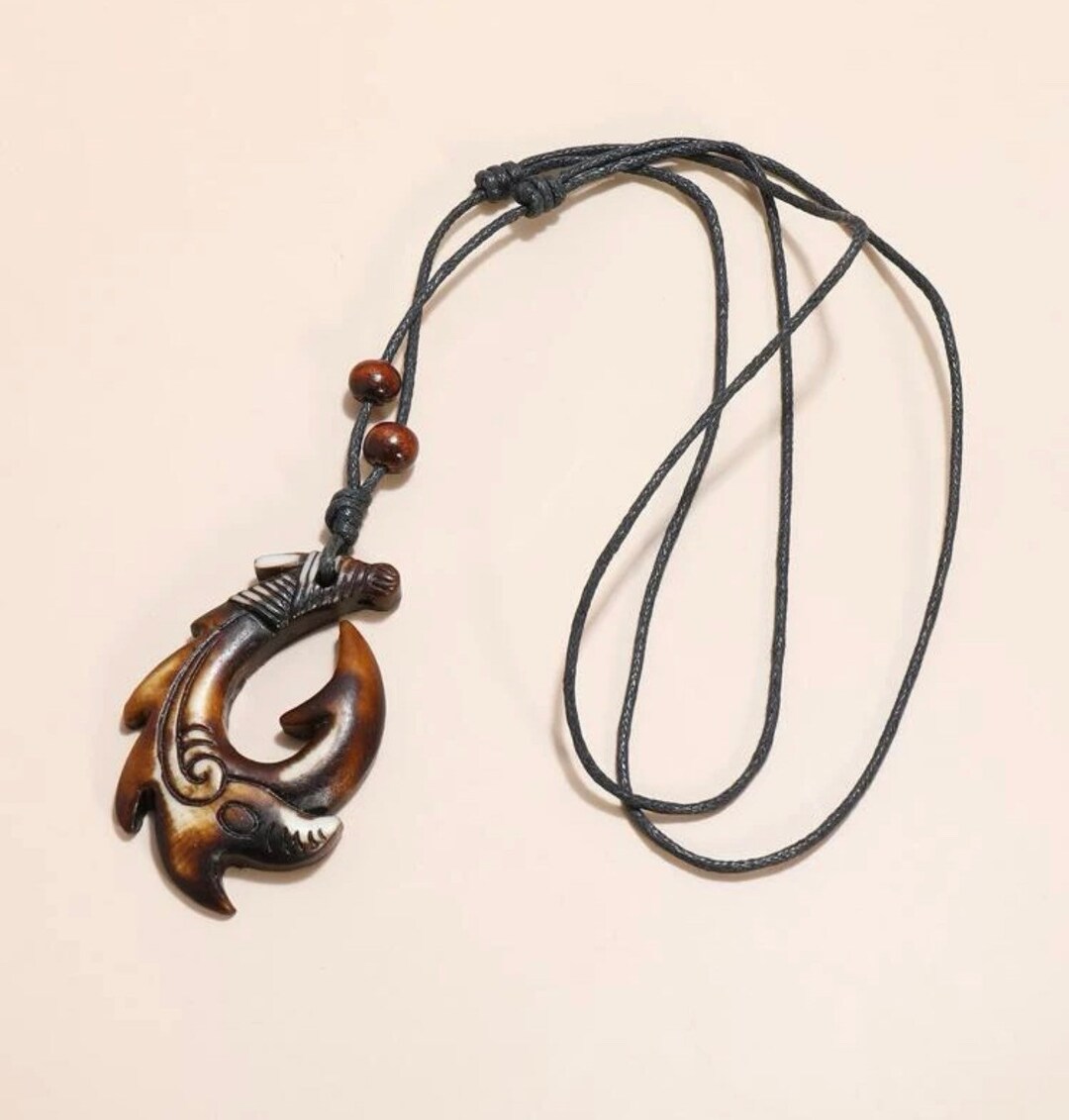 Maui / Hawaiian Fish Hook Necklace, Pendant Charm Necklace - Etsy