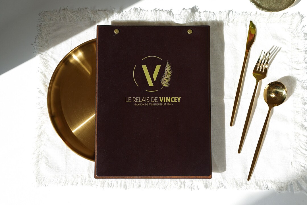 Menu Folder for A4 and US Letter Sheets, Elegant Ashwood and Leather ...