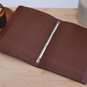A4 Leather Menu With Ring Binder Mechanism Leather Menu Cover Custom ...