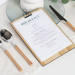 Ashwood Menu Holder With Binder, Menu Folder, Wooden Menu A5, Half ...