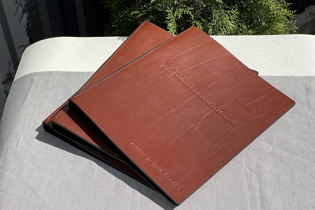 Leather Menu Folder, Leather Menu A5, A4, Leather Menu Cover, Custom ...