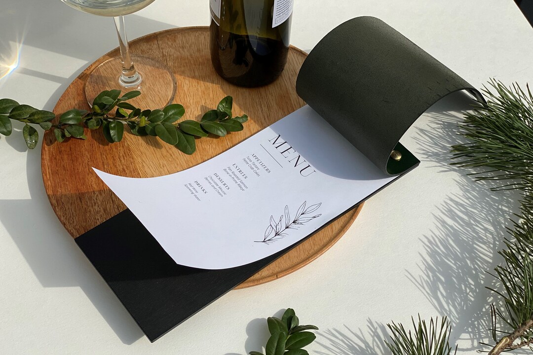 Menu-folder for Wine List Menu Holder Restaurant Menu - Etsy