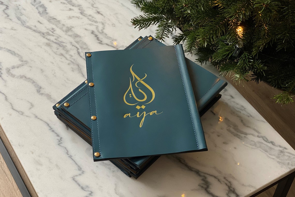 Custom Leather Menu Folder: Restaurant Menu Book, A4 A5 Letter Size - Etsy