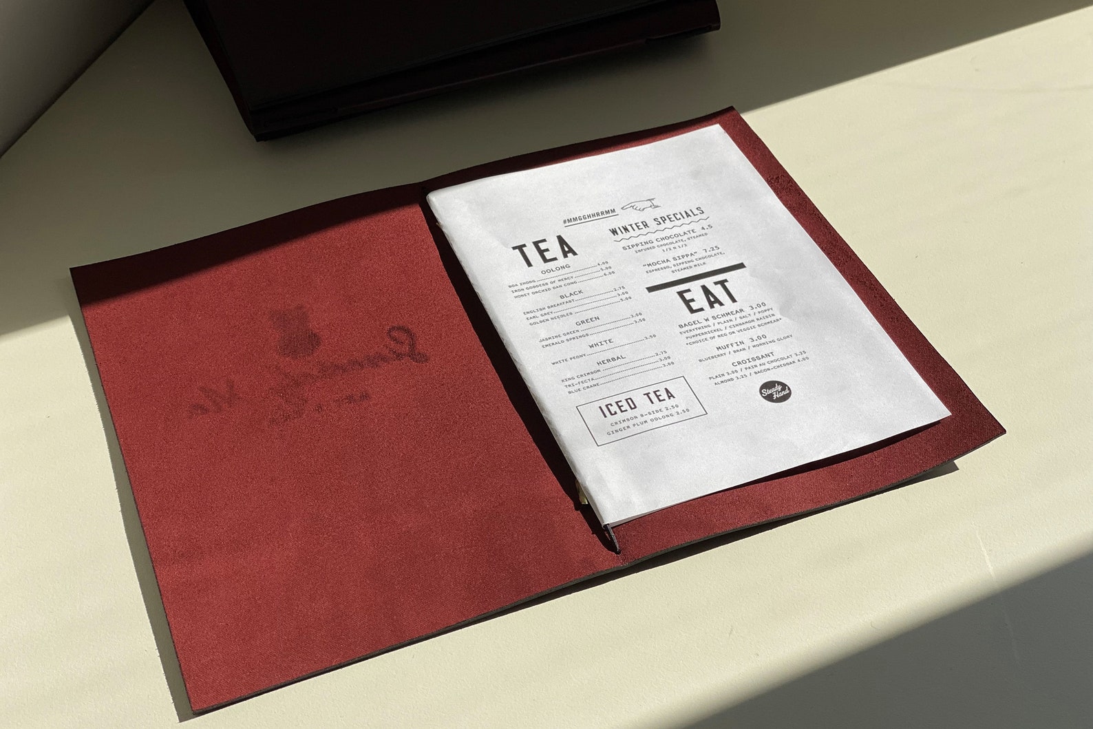 Leather Menu A4-A5 Menu Holder With Embosing Restaurant Menu - Etsy