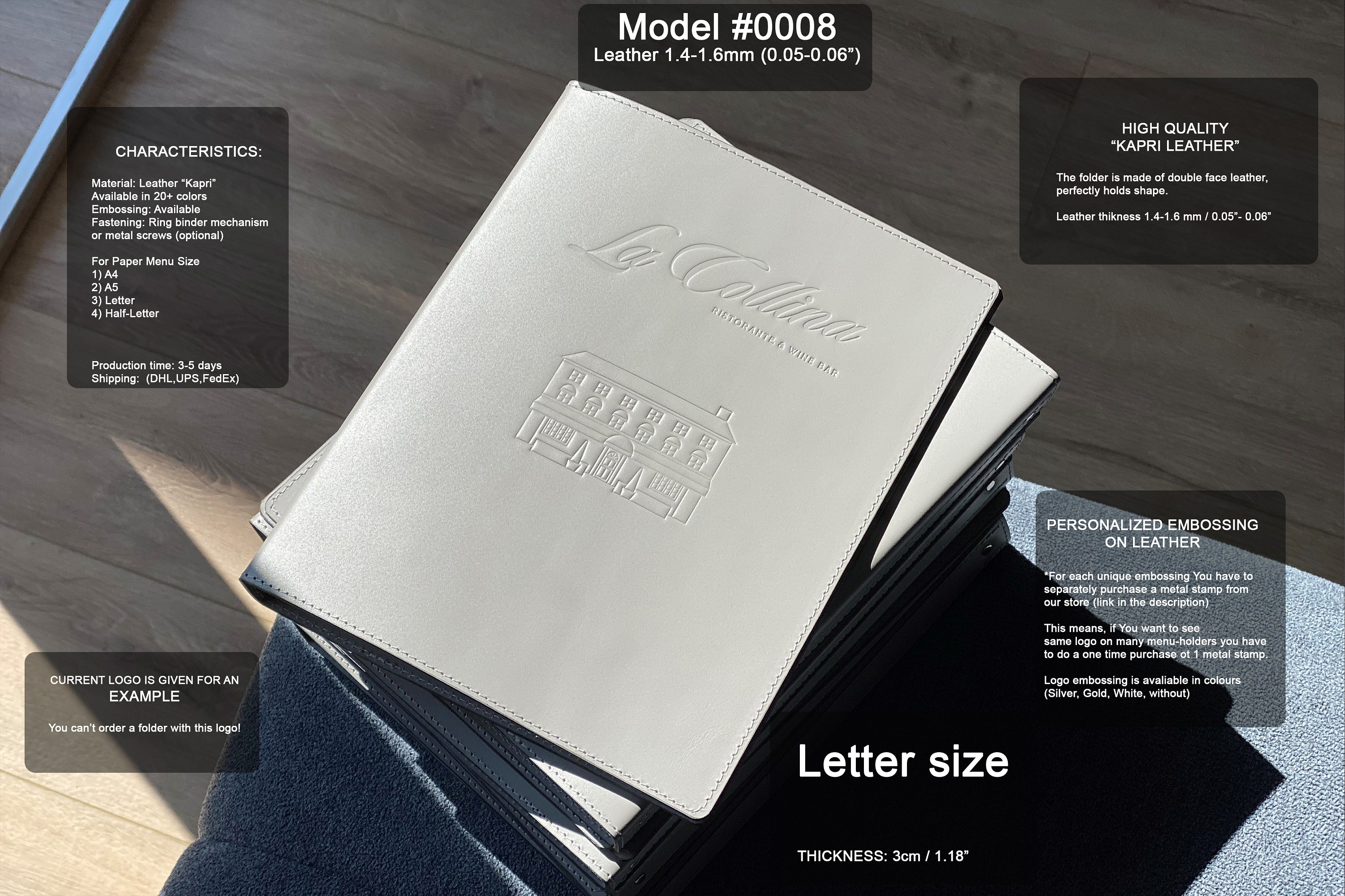 Leather Menu A4 A5 With Ring Binder Mechanism Menu Holder With - Etsy