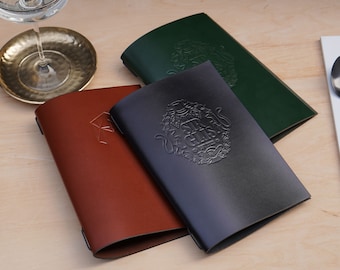 Menu Folder Leather Menu A4 A5 Leather Menu Cover Custom - Etsy