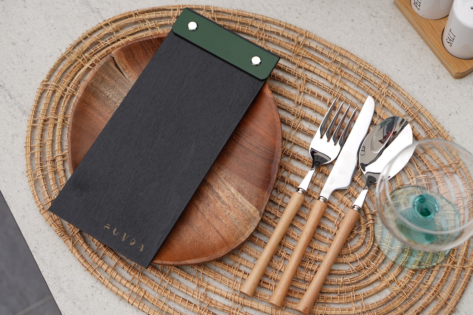 Board Menu Wooden Menu Leather Menu Cover Custom Menu - Etsy