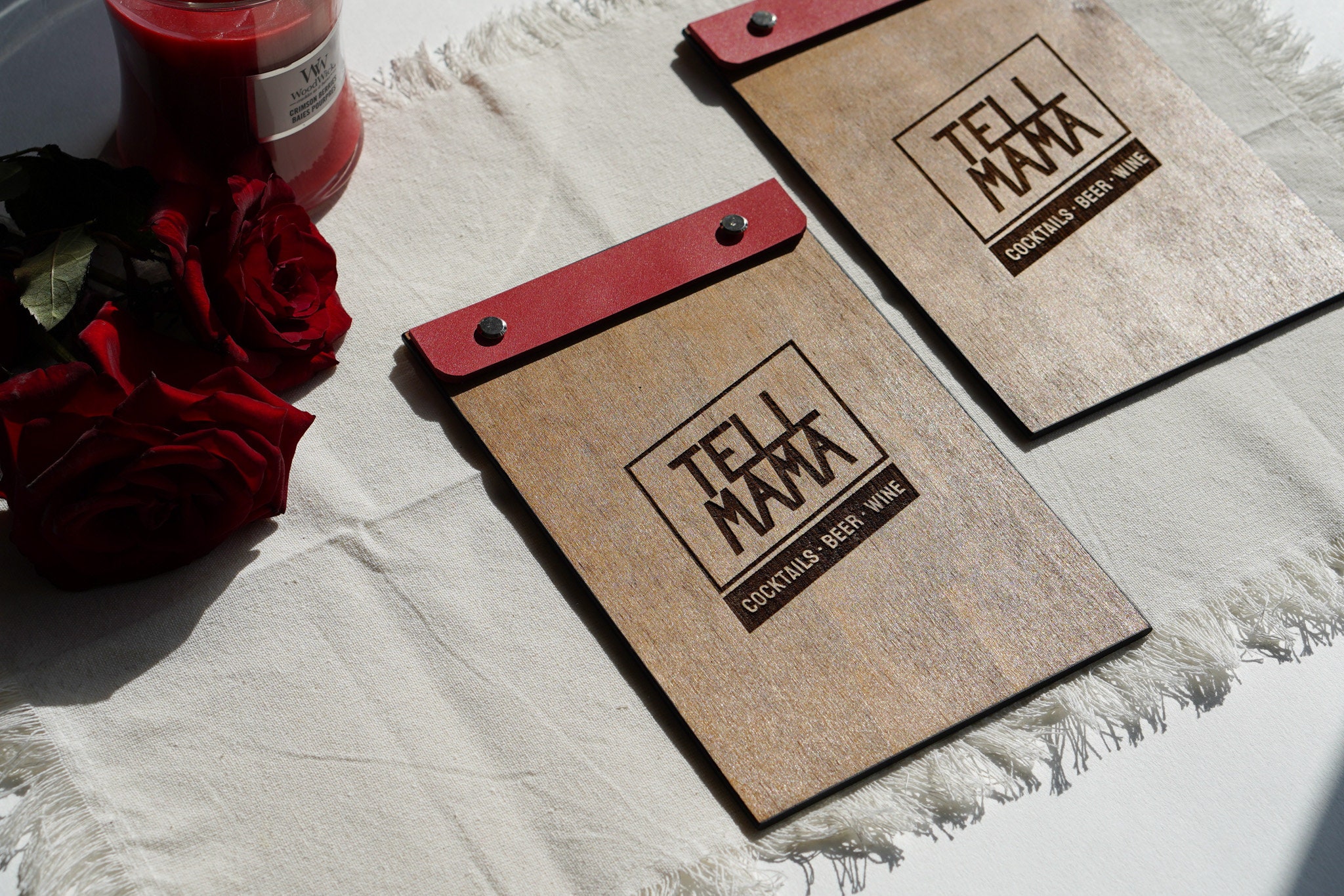 Menu Folder Wooden Menu A4 A5 Leather Menu Cover Custom - Etsy