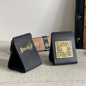 Leather QR Code Menu Sign: Restaurant Tabletop Display - Etsy