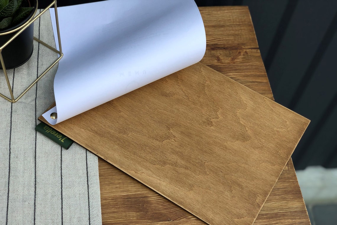 Menu Folder Leather Menu A4 A5 Leather Menu Cover Custom | Etsy