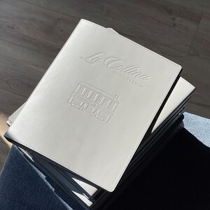 Embossed Leather Menu Cover: A4 A5 Restaurant Menu With Ring Binder - Etsy