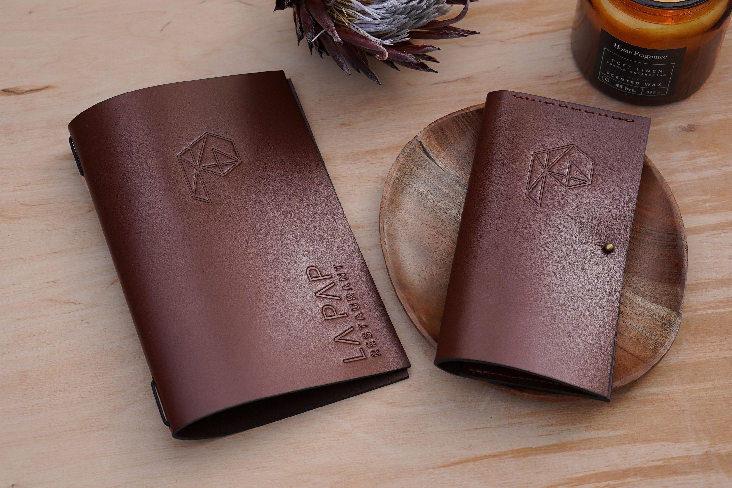 Leather Menu A4-A5 Menu Holder With Embosing Restaurant Menu - Etsy