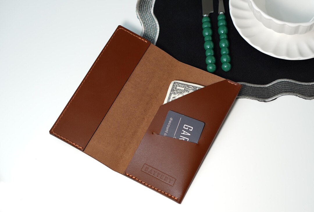 Custom Leather Bill Presenter – Server Wallet With Logo – Handmade ...