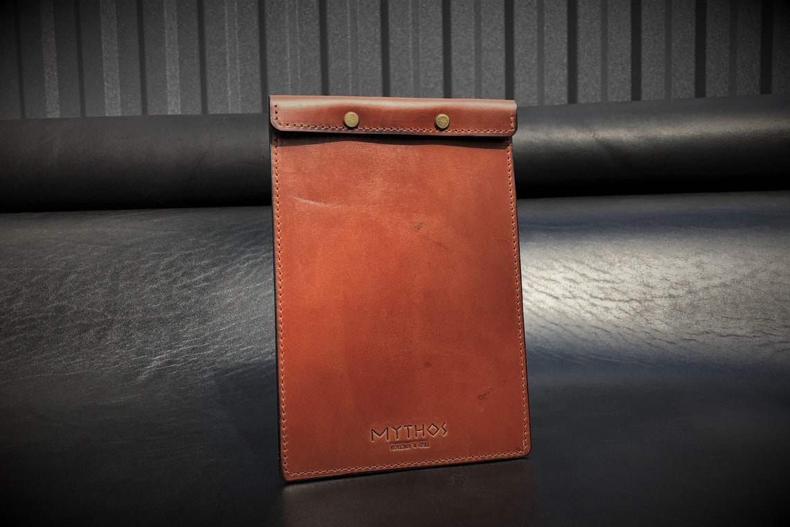Leather Menu Holder A5 Menu Cover With Embossing Restaurant - Etsy