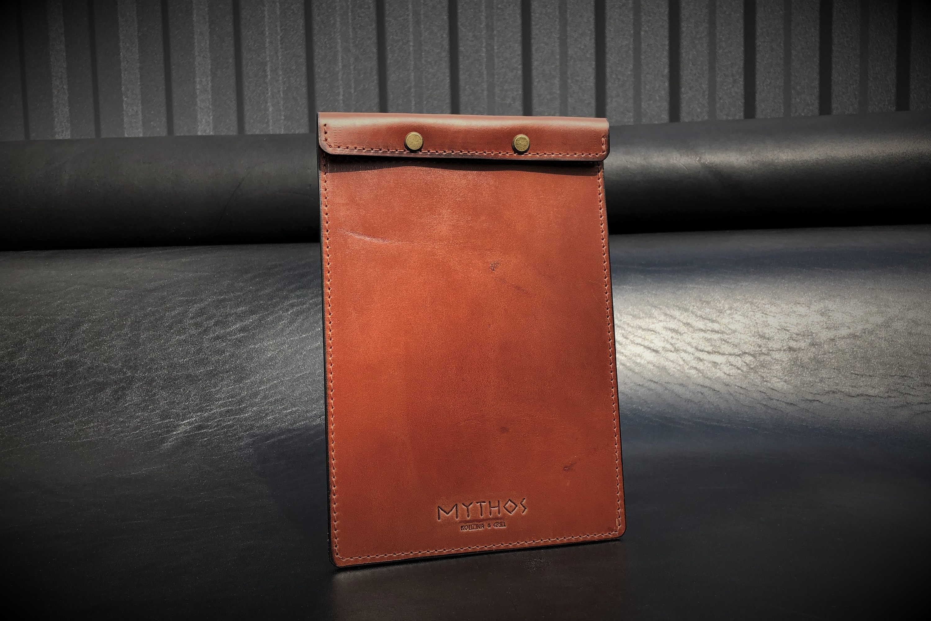Leather Menu Holder A5, Menu Cover With Embossing, Restaurant Menu ...