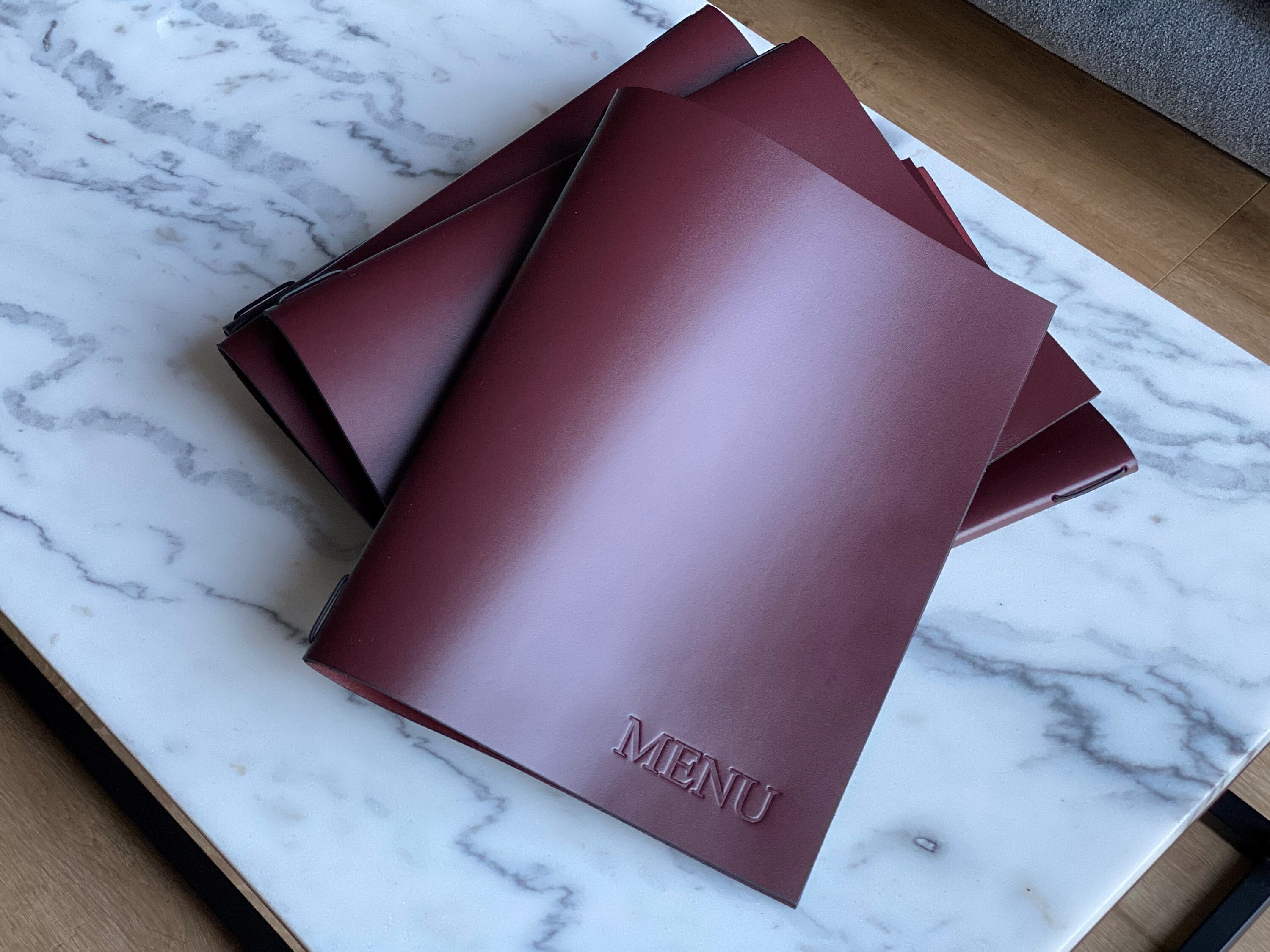 Leather Menu A4-A5 Menu Holder With Embosing Restaurant Menu - Etsy ...