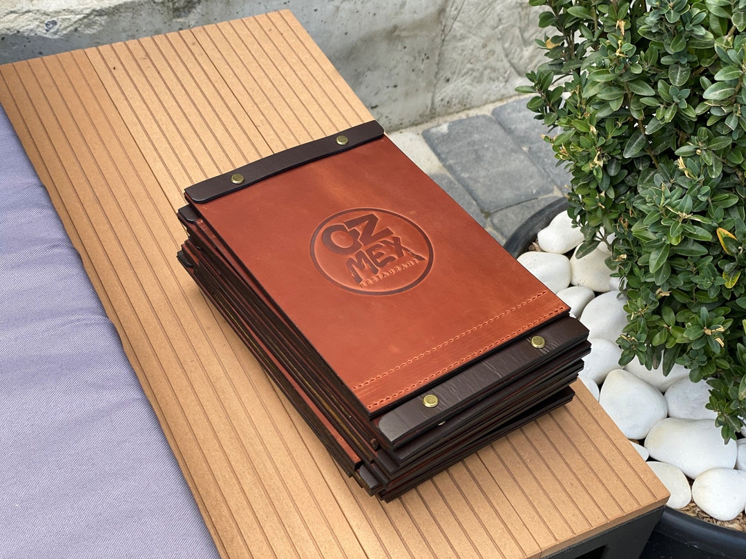 Menu Folder, Leather Menu A4 A5, Leather Menu Cover, Custom Menu Cover ...