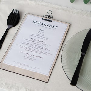 Ashwood Menu Holder With Binder, Menu Folder, Wooden Menu A5, Half ...