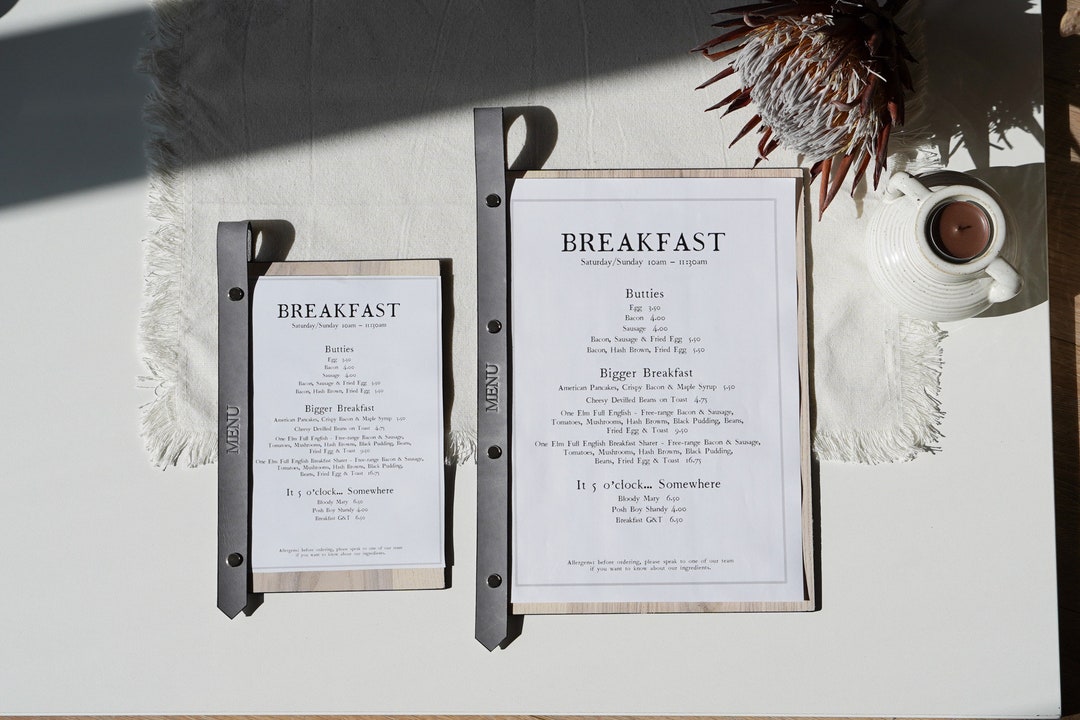 Ashwood Menu Holder, Menu Folder, Letter Size Menu Board, A4 Menu ...