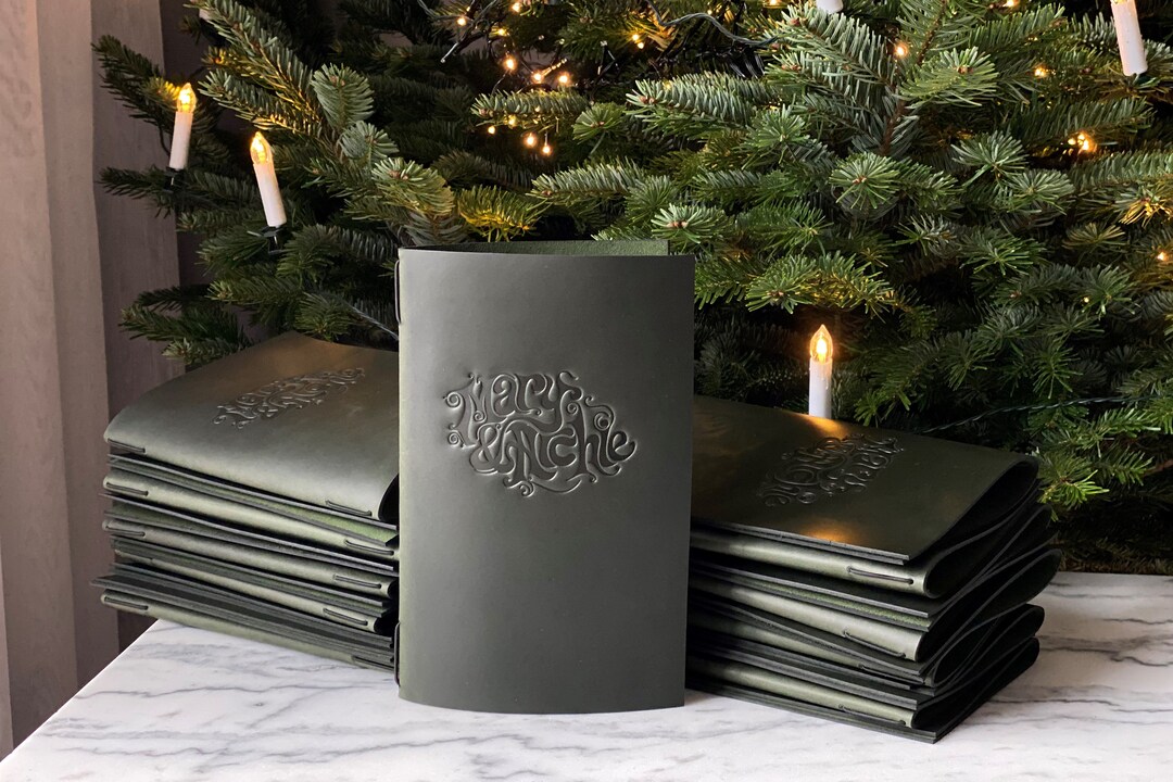 Leather Menu A4-A5, Menu Holder With Embosing, Restaurant Menu Folder ...