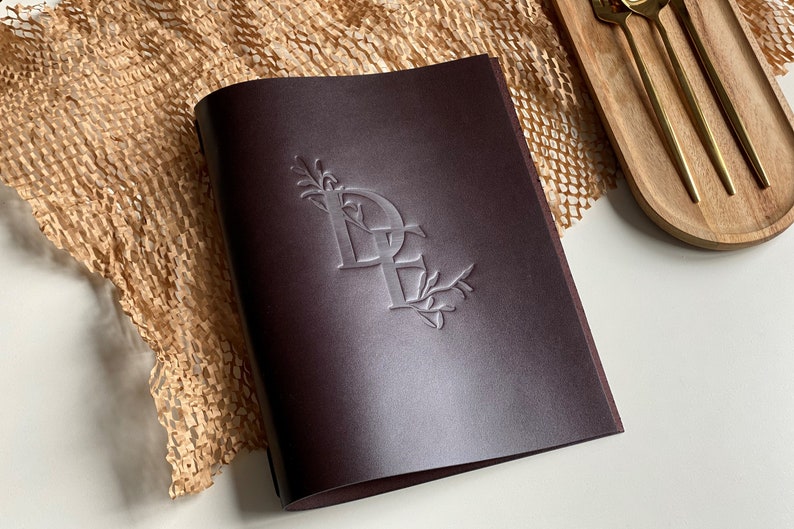 Leather Menu A4 Menu Holder With Embosing Restaurant Menu - Etsy
