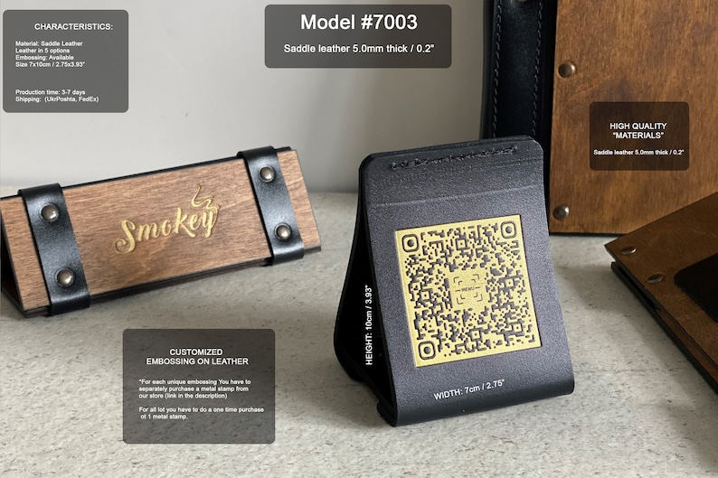 Leather QR Code Menu Sign: Restaurant Tabletop Display - Etsy