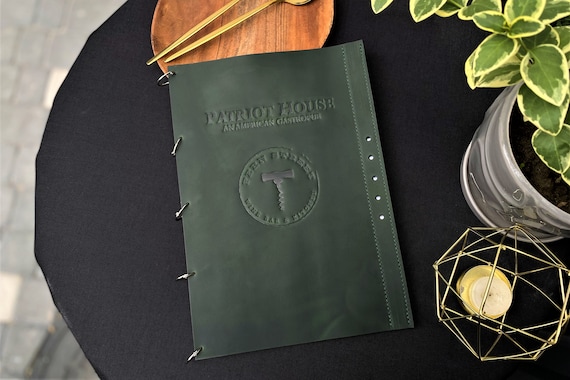 Restaurant Menu Cover Genuine Leather Menu Holder Leather - Etsy