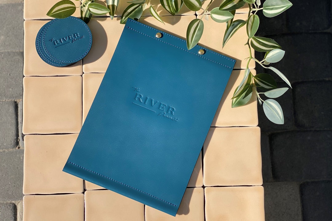 Leather Restaurant Menu Folder: Custom Embossed Menu Holder - Etsy